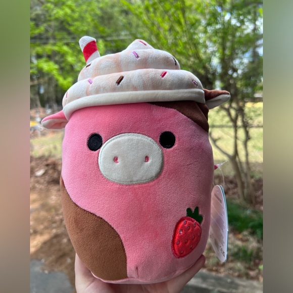 Squishmallows | Toys | Rishi The Strawberry Milkshake Cow 8 ...